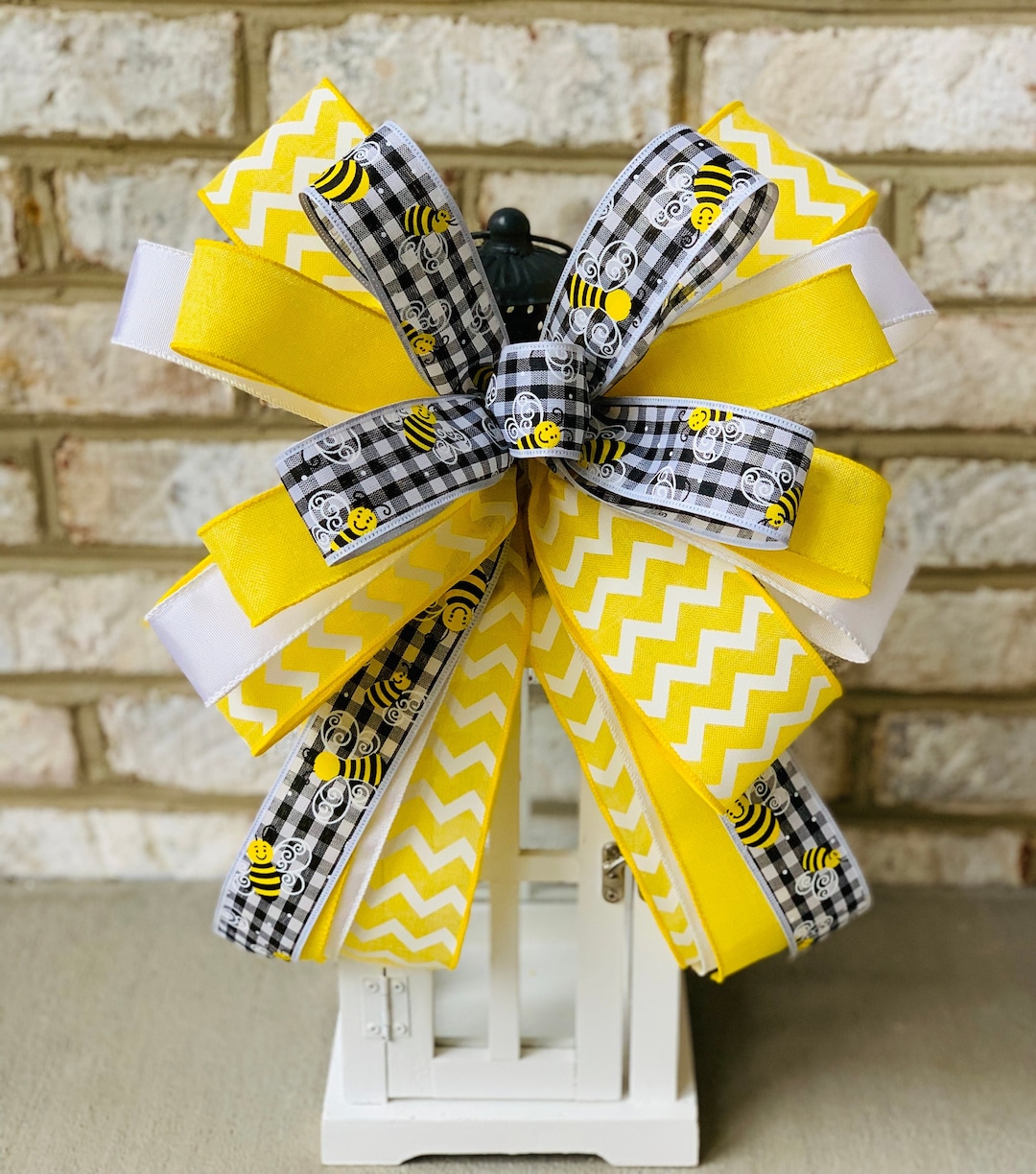 Bee Wreath Bow, Summer Wreath Bow With Bees, Bumble Bee Wreath Bow ...