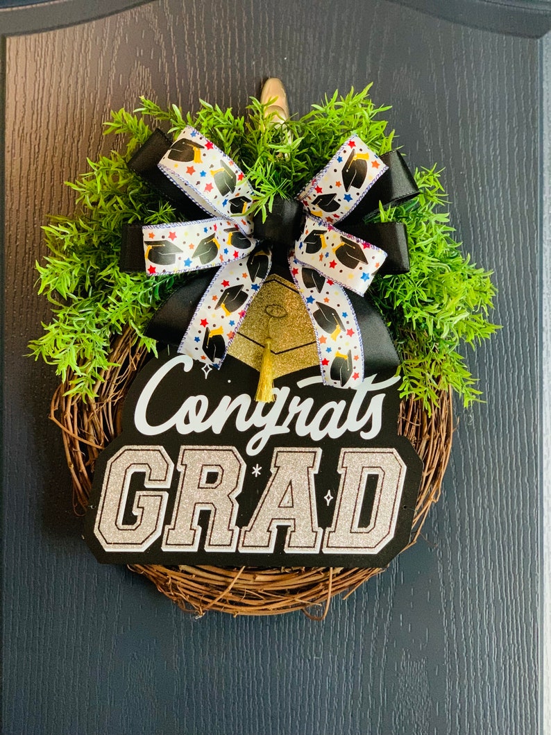 Graduation Wreath, Graduation Wreath for Door, Congrats Grad Wreath ...