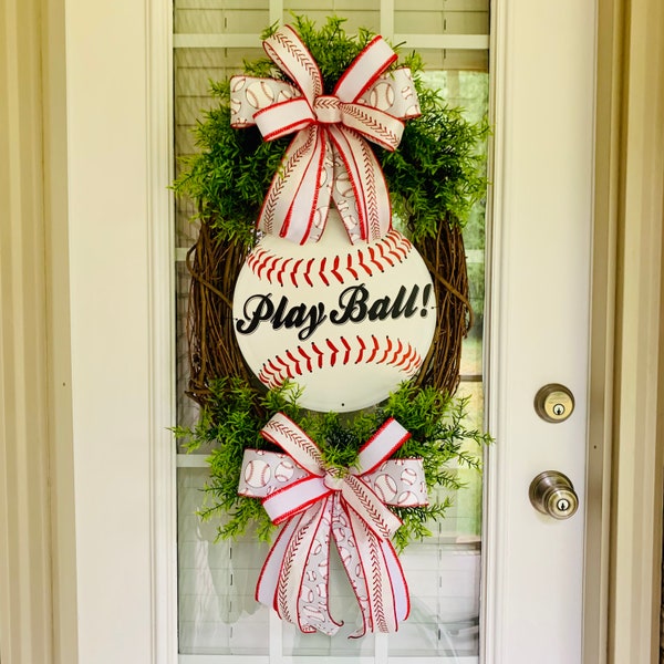 Baseball Wreaths for Front Door - Etsy
