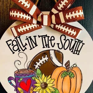 Football Front Door Hanger, Fall Football Sign, Football Front Door ...