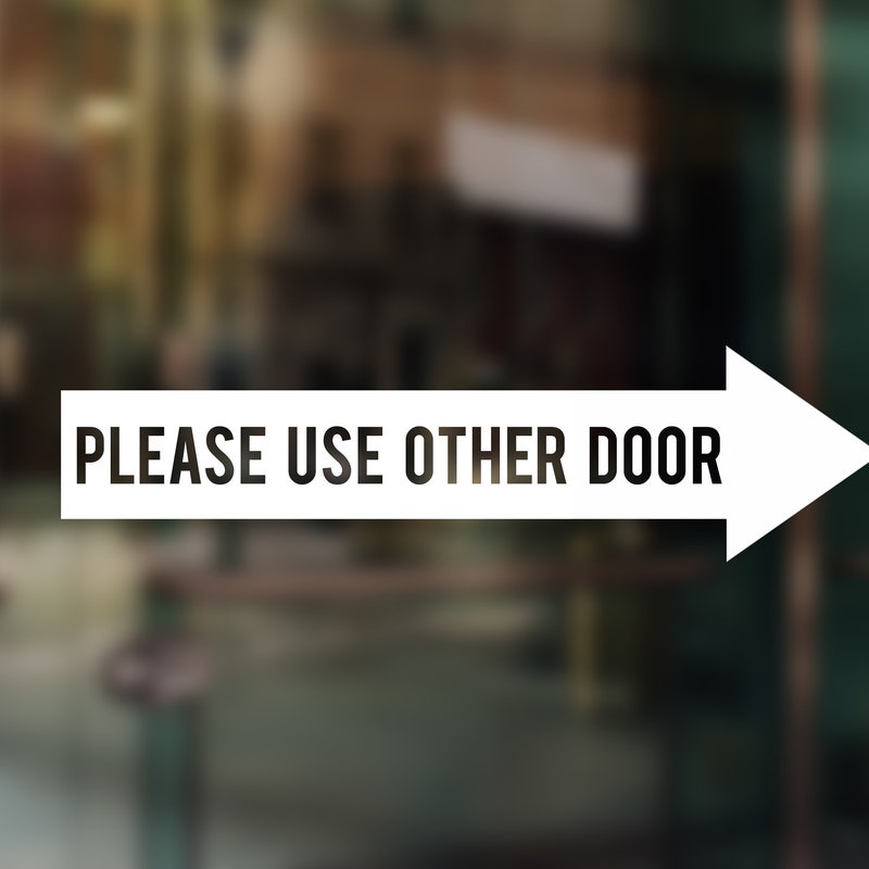 Use Side Door Sign - Etsy