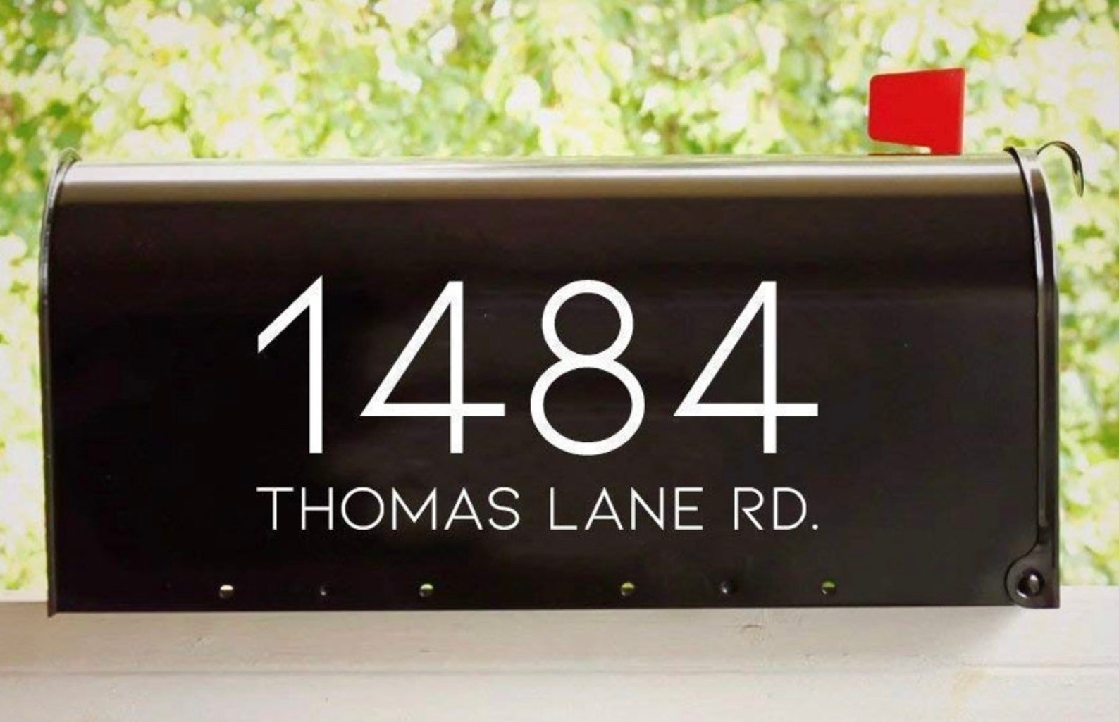 Personalized Mailbox Decal Sticker for Outdoors, Custom Street Name and ...