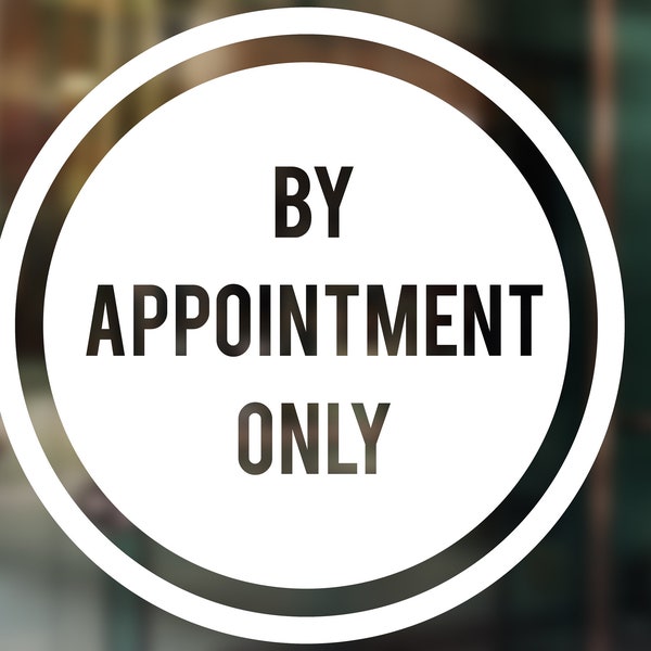 By Appointment Only Sign - Etsy