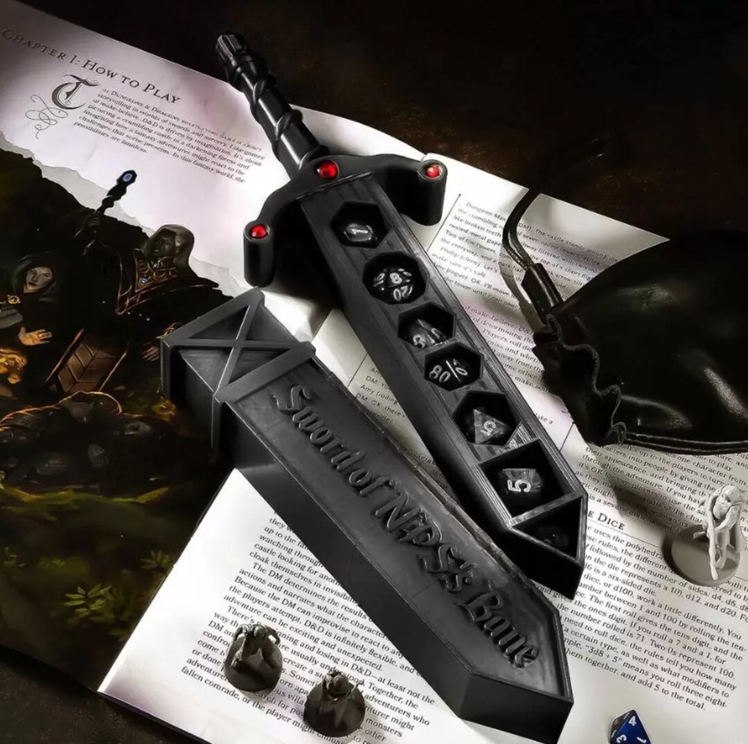 Dice Storage Dagger With Dice Custom Engrave Dice Vault - Etsy