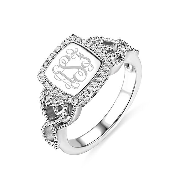Monogram Ring - Etsy