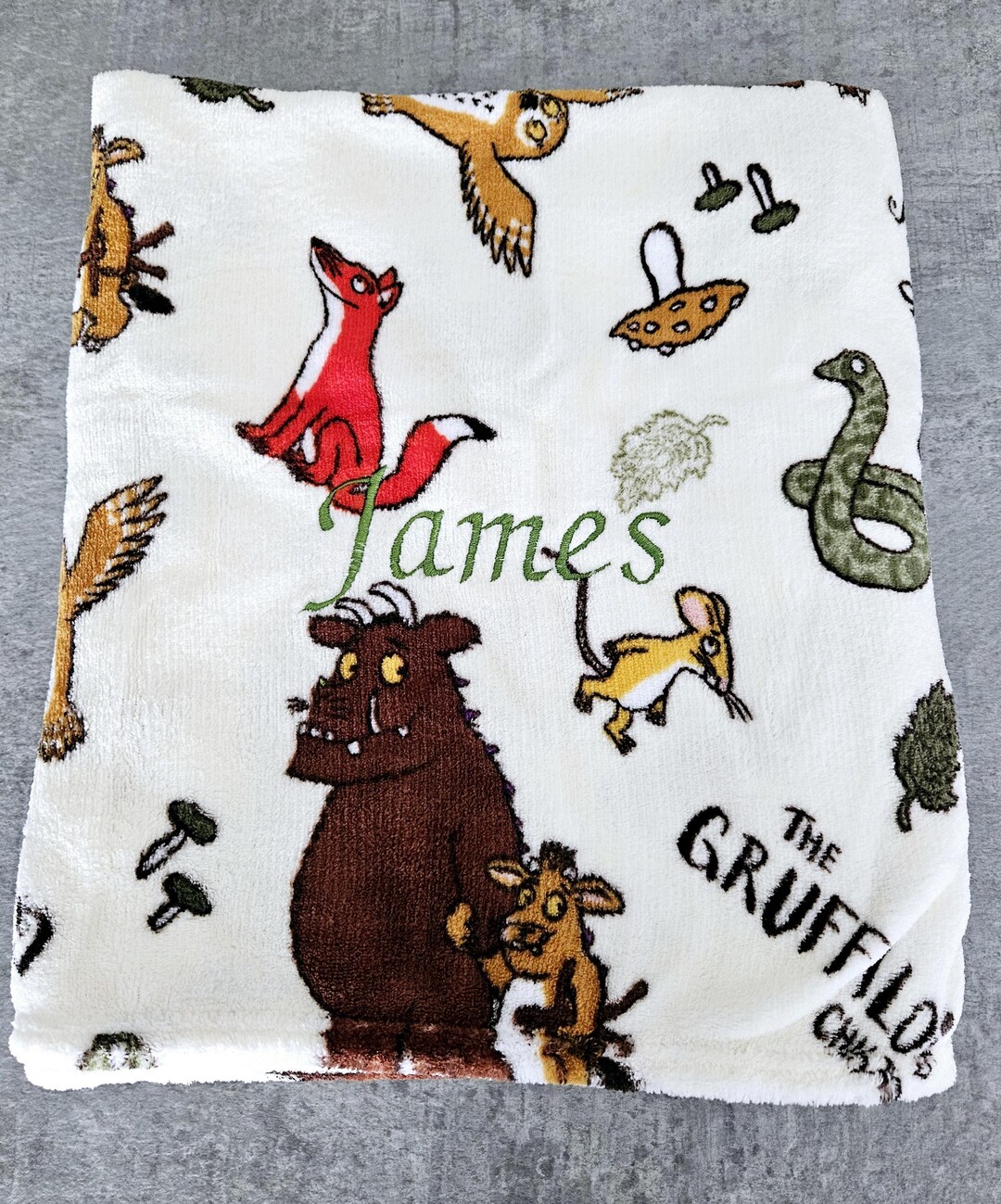 The Gruffalo Personalised Blanket, Christmas Snuggle, Birthday Gift ...
