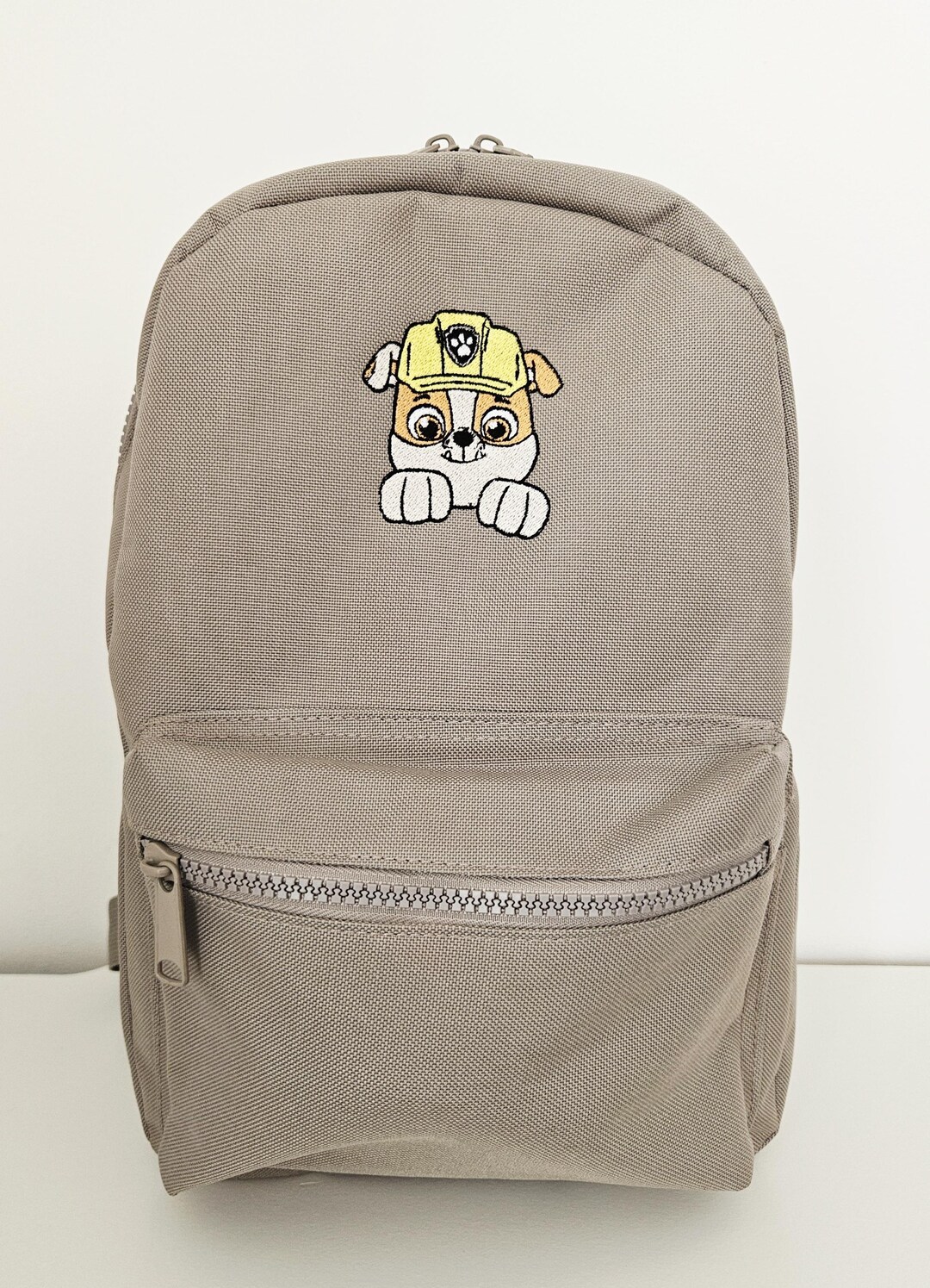Paw Patrol Rubble Personalised Backpack Embroidered Named School ...
