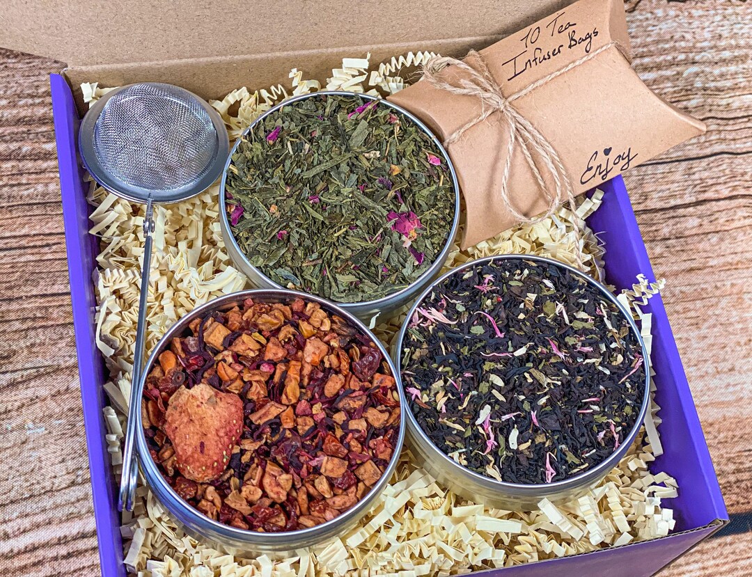 Organic Tea Bundle, Tea Gift Box, Co Worker Tea Gift Set, Best Friend ...