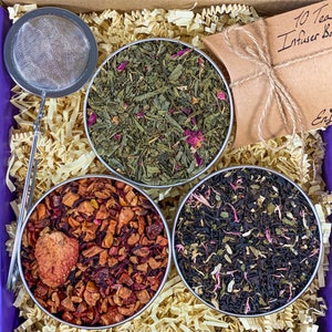 Organic Tea Bundle, Tea Gift Box, Co Worker Tea Gift Set, Best Friend ...