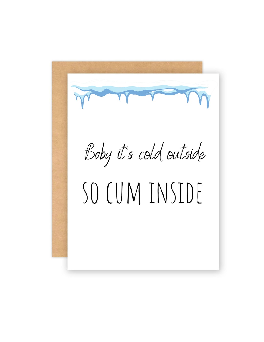Baby It's Cold Outside Card Boyfriend Holiday Card Funny Christmas Card ...