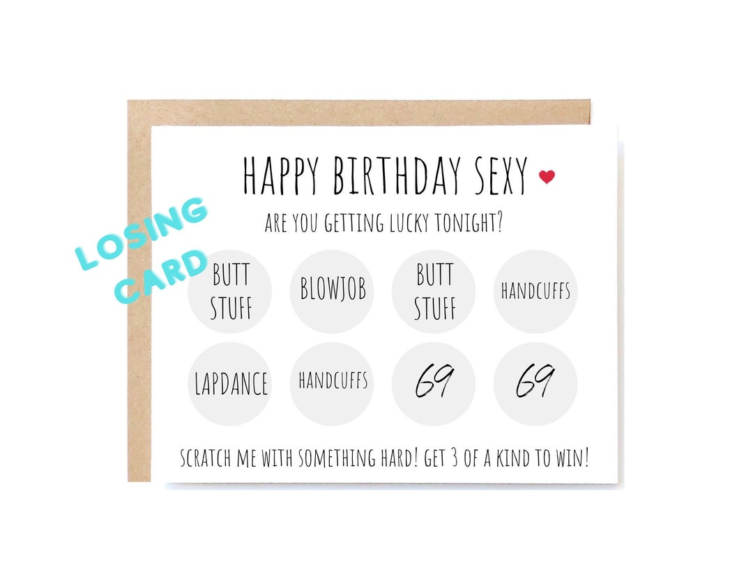 Custom Dirty Losing Scratch off Card Birthday Scratch off Dirty ...