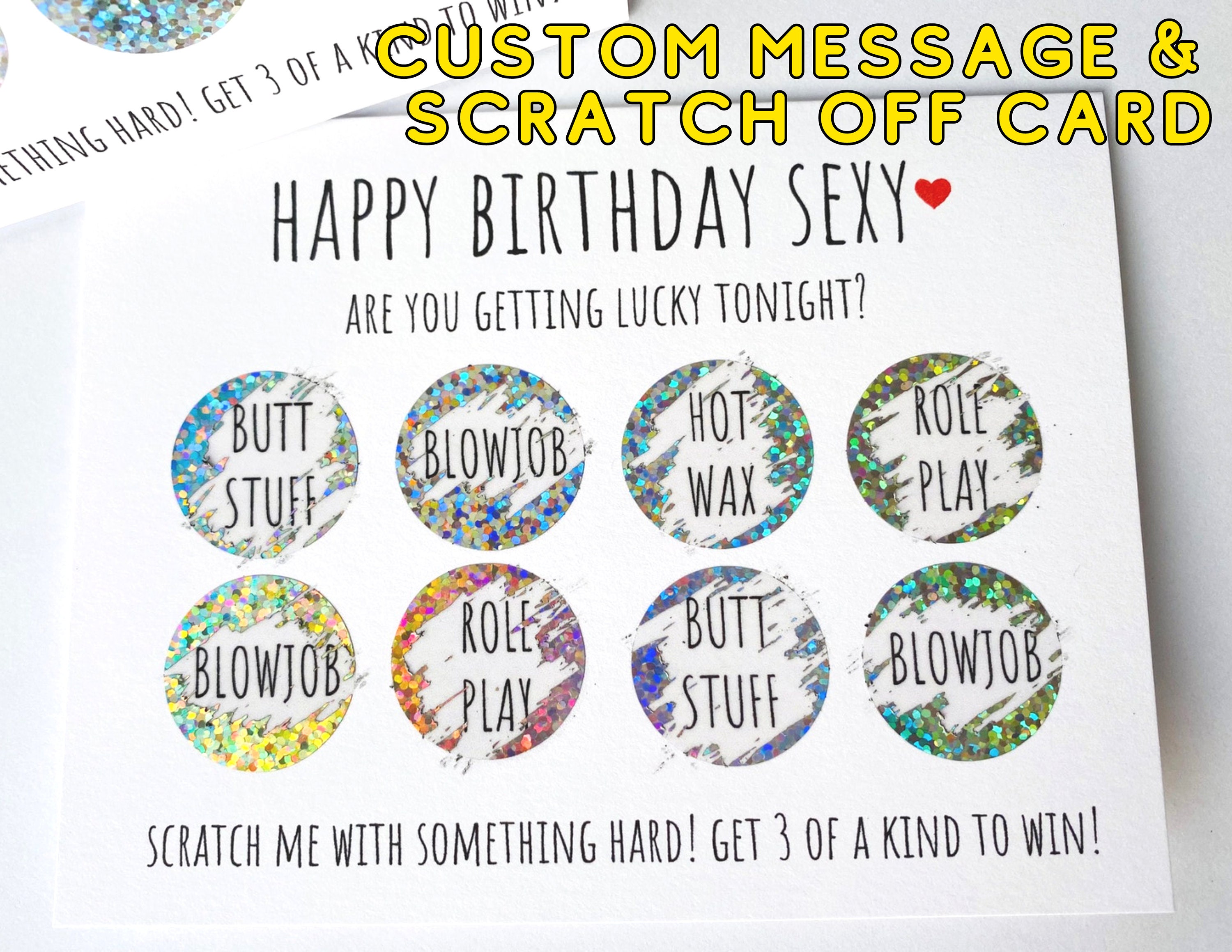 Custom Dirty Scratch off Card Birthday Scratch off Raunchy - Etsy
