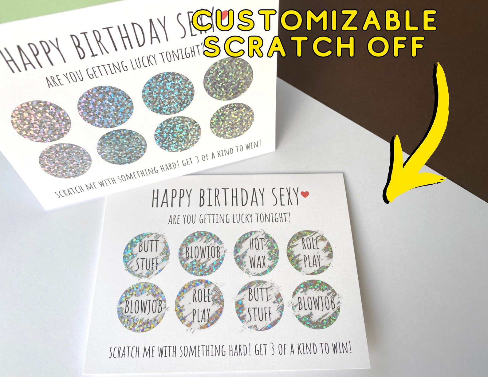 Custom Dirty Scratch off Card Birthday Scratch off Dirty - Etsy