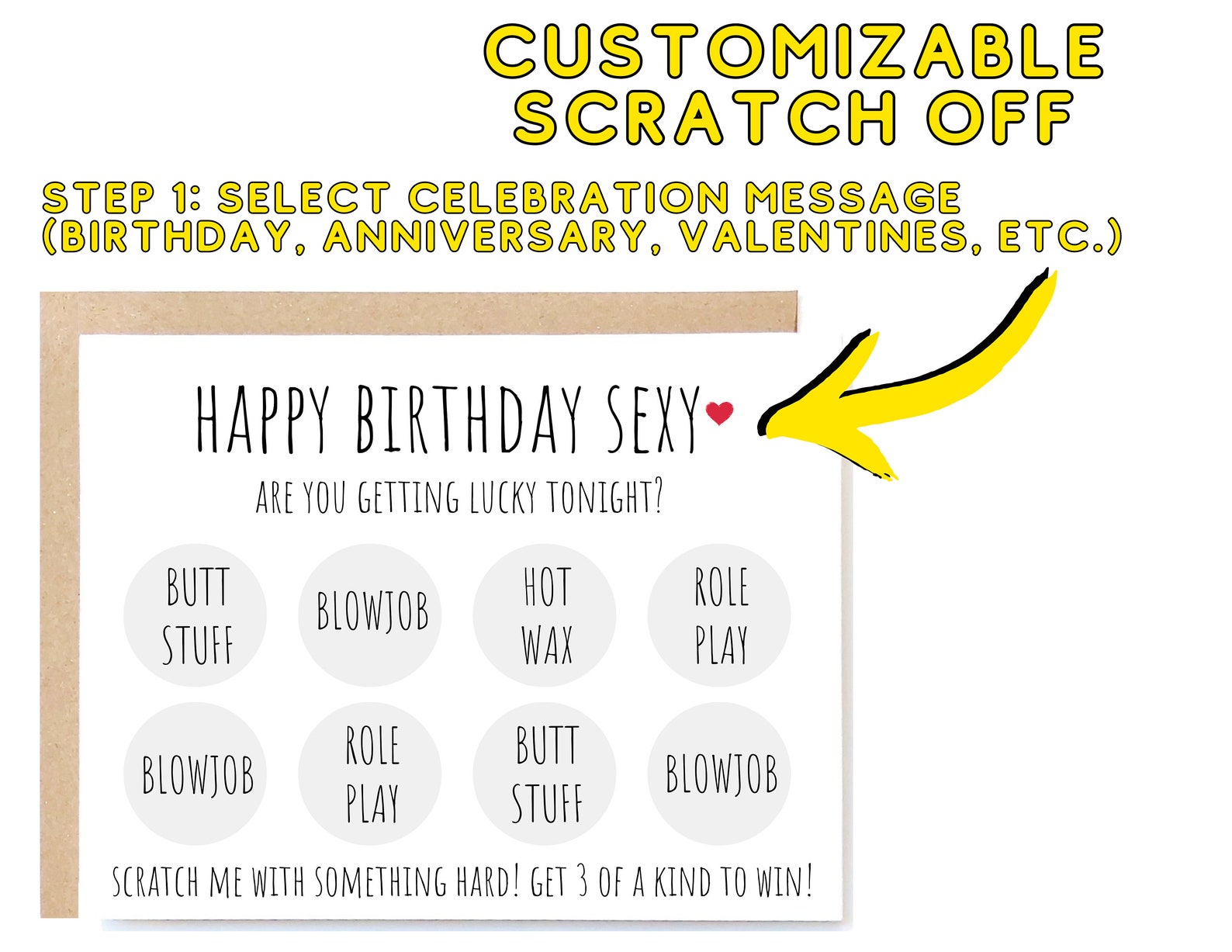 Custom Dirty Scratch off Card Birthday Scratch off Dirty - Etsy