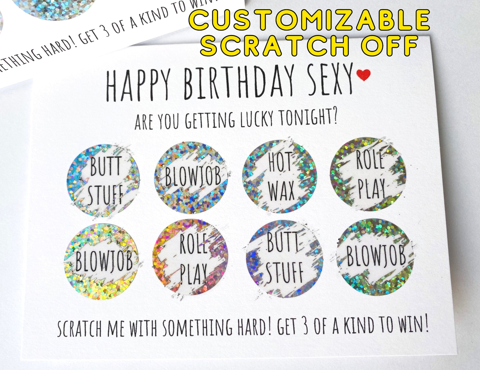 Custom Dirty Scratch off Card Birthday Scratch off Dirty - Etsy