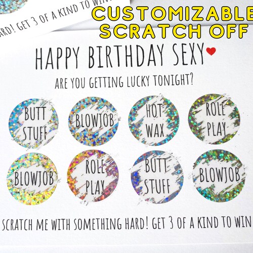 Custom Dirty Scratch off Card Birthday Scratch off Dirty - Etsy