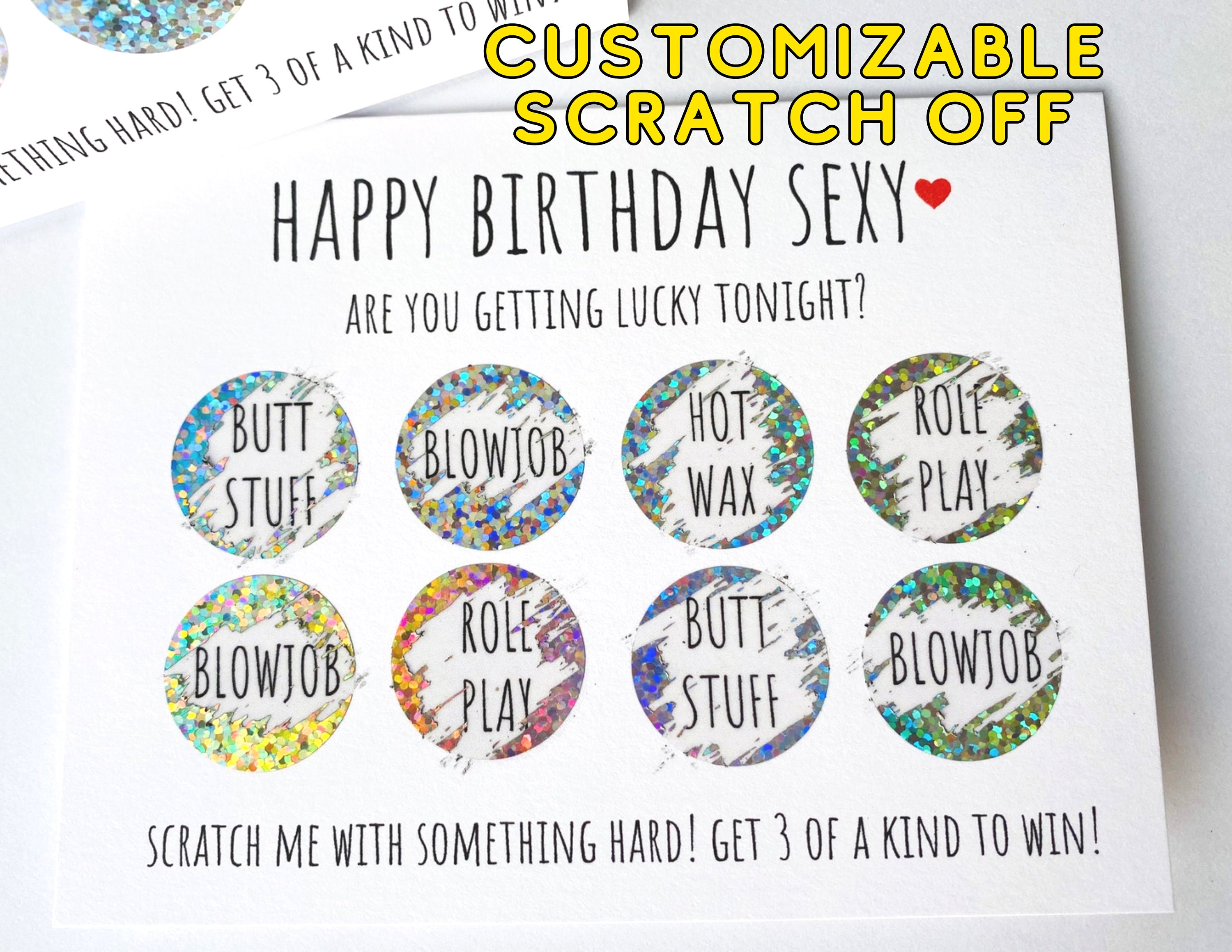 Custom 69 Dirty Vday Scratch off Card Valentine's Day - Etsy