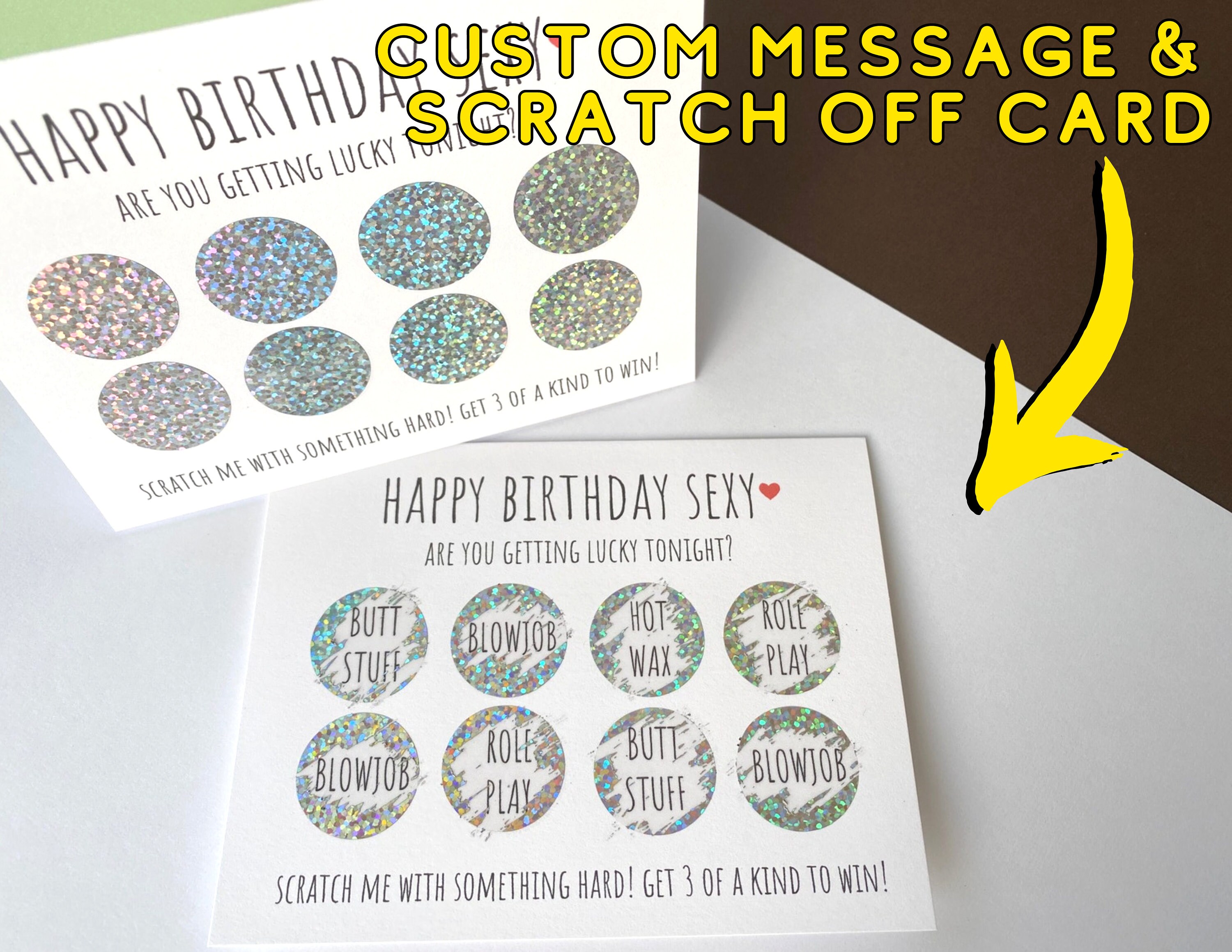 Custom Dirty Scratch off Card Birthday Scratch off Raunchy - Etsy