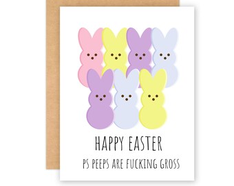 Rude Easter Card | Etsy