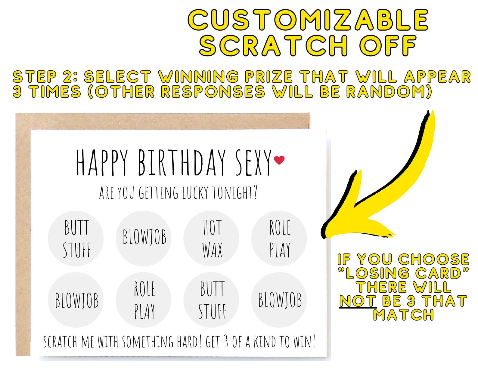 Custom Dirty Scratch off Card Birthday Scratch off Dirty - Etsy