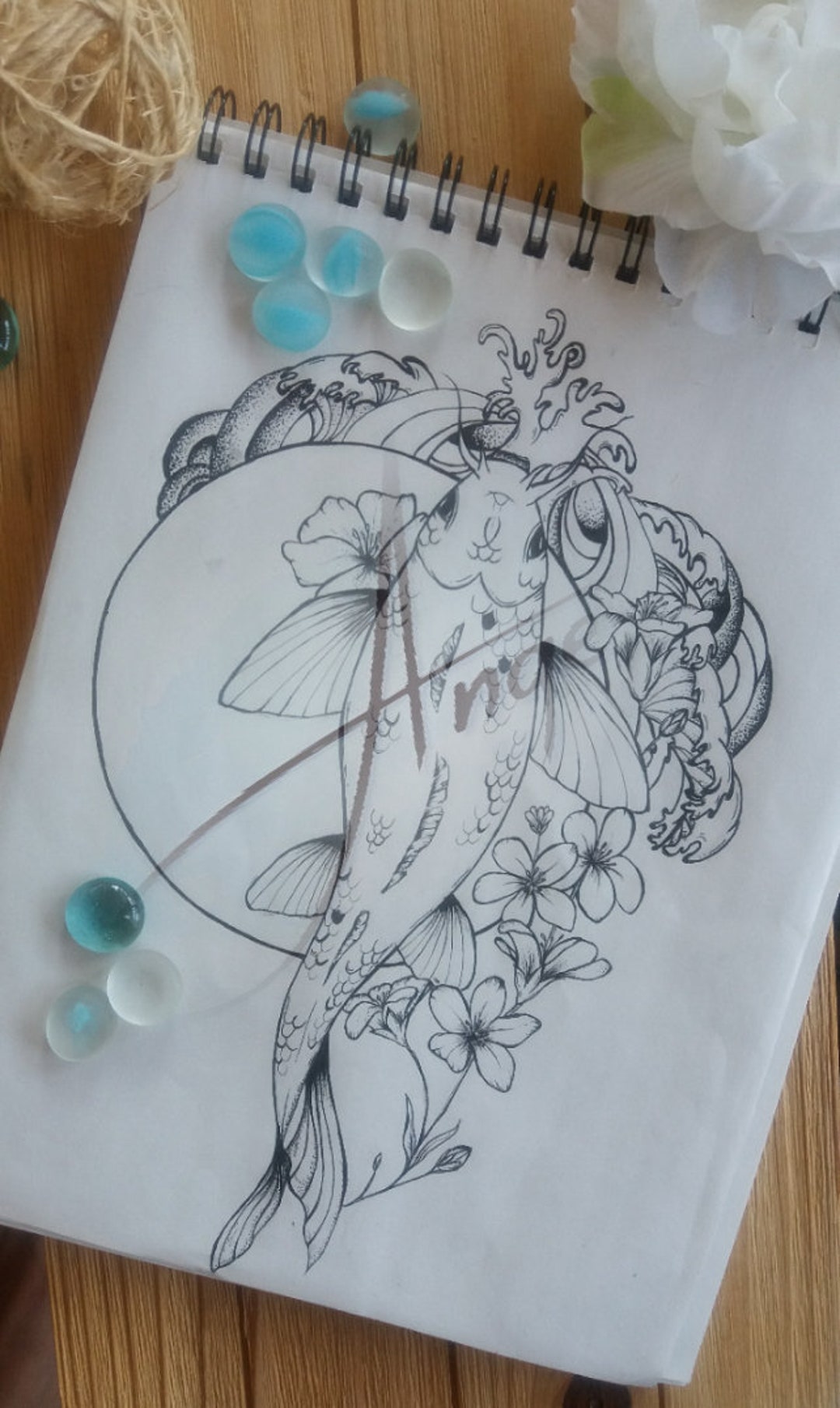 Tattoo Design Fish Inktober - Etsy