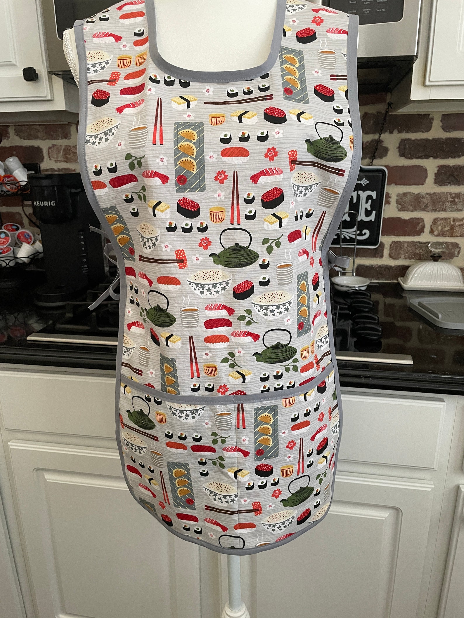 Vintage Smock Apron. Retro 1960s Ladies Kitchen Apron With Pockets - Etsy