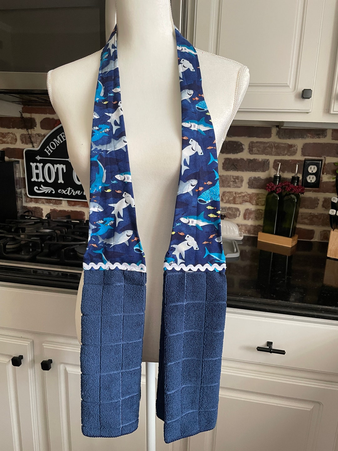 Kitchen Towel Boa, Kitchen Towels, Kitchen Scarf, Towel Boa Sharks ...