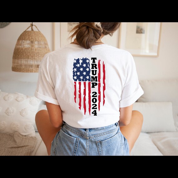 Trump 2024 Distressed American Flag Shirt Trump T-Shirt - Etsy México