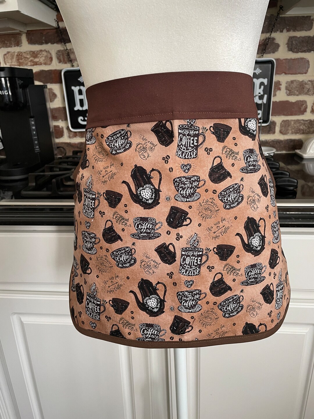 Half Apron, Vintage Peg Apron, Peg Apron, Ladies Apron, Apron With ...