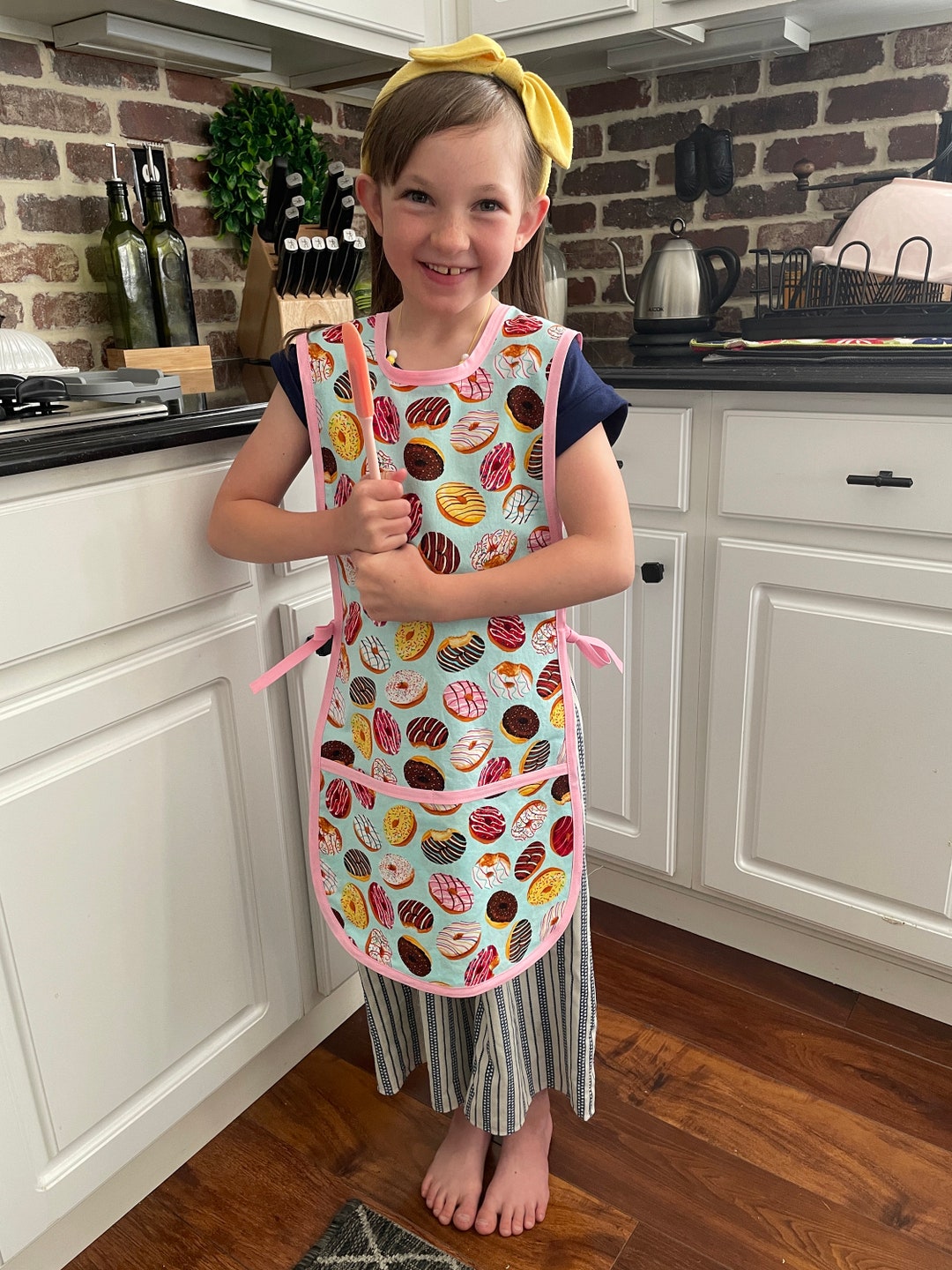 Kids Smock Apron, Kids Apron, Kids Apron for Girls, Craft Apron for ...