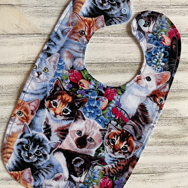 Baby Bib With Cats - Etsy