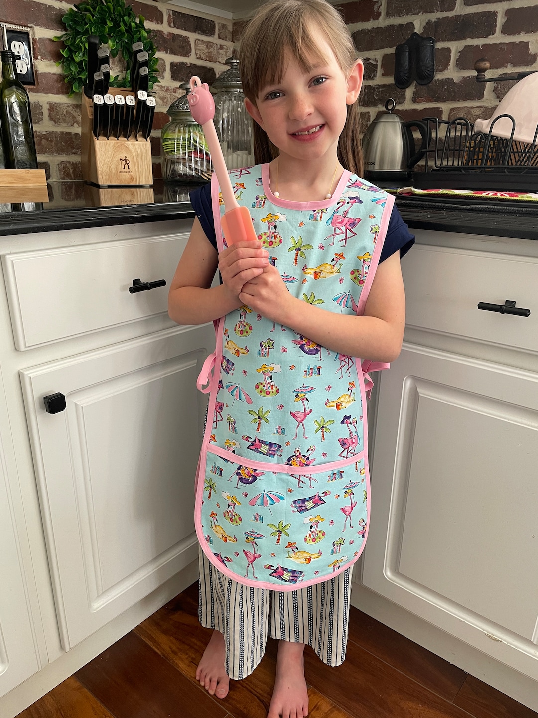 Kids Smock Apron, Kids Apron, Kids Apron for Girls, Craft Apron for ...