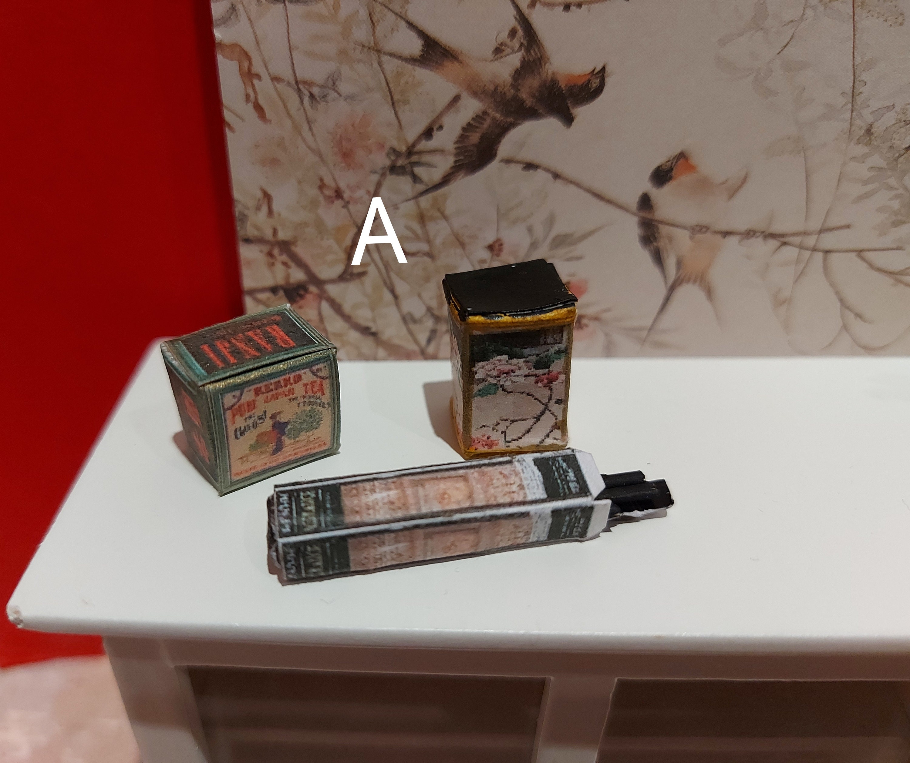 Dollhouse Japanese, Miniature Oriental Decor Set, 1:12 Scale - Etsy