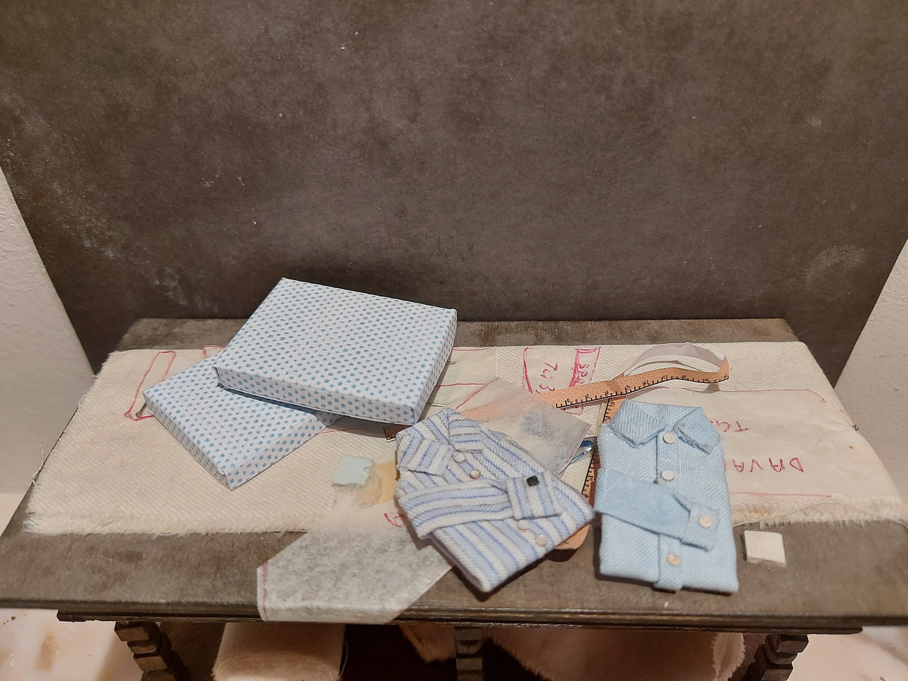 Dollhouse Miniature Folded Men's Shirt 1:12 Scale - Etsy UK