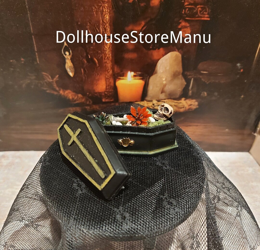Dollhouse Coffin, Miniature Halloween, 1:12 Scale - Etsy