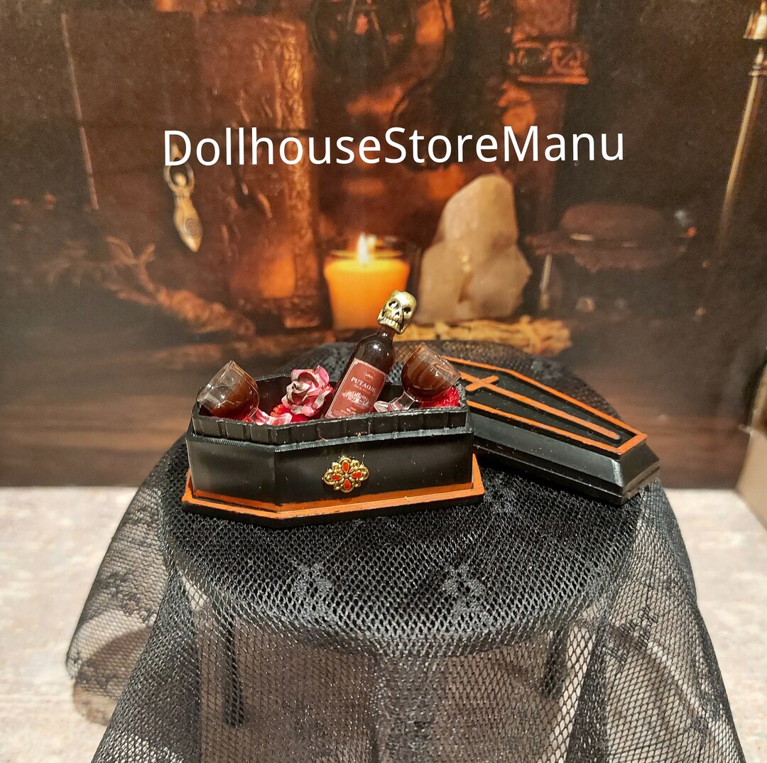 Dollhouse Coffin, Miniature Gothic Centerpiece, 1:12 Scale - Etsy