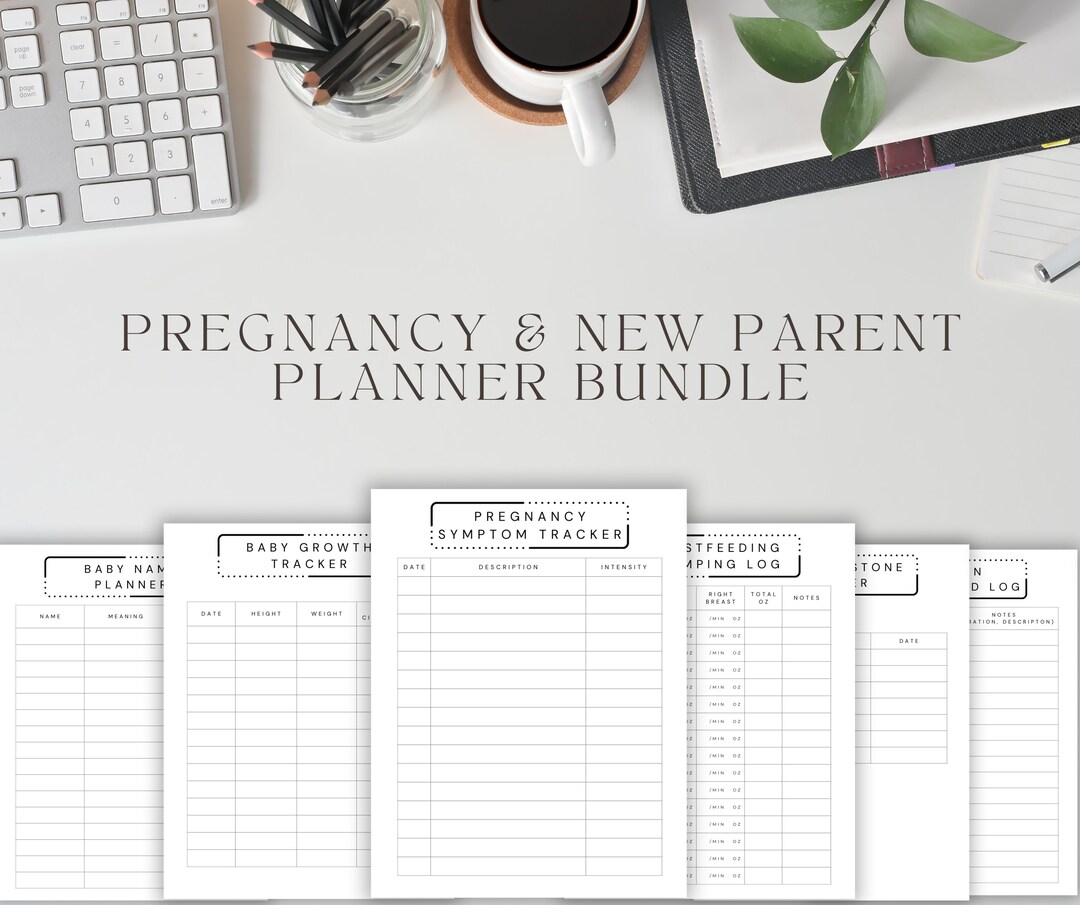 Pregnancy and New Parent Tracker Bundle Baby Development ...