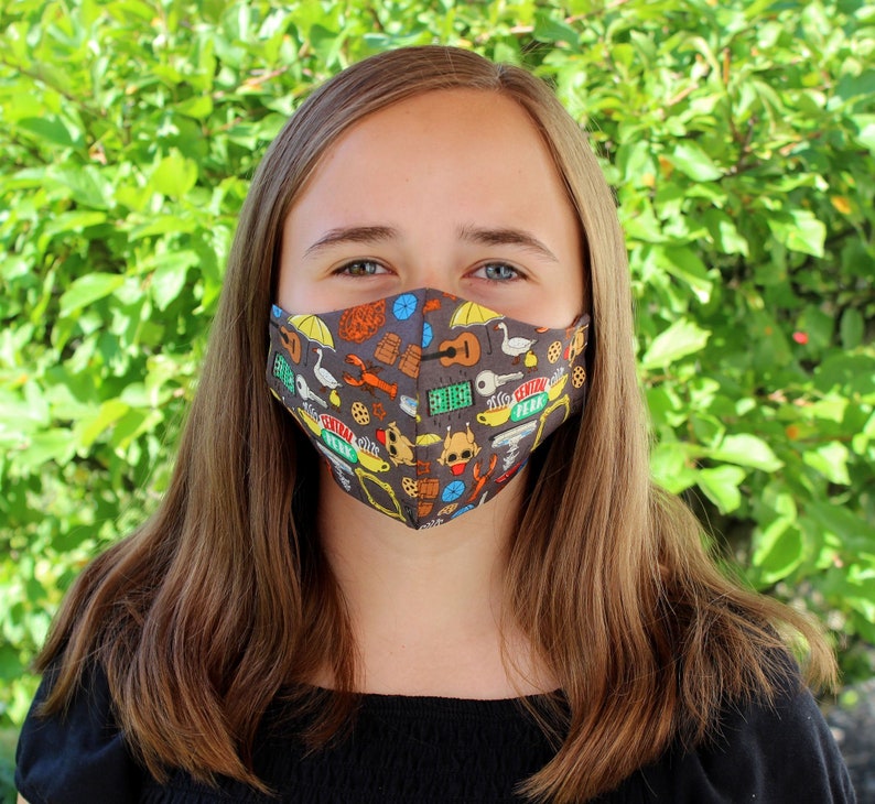 Friends Face Mask Brown Mask Cotton Mask Reusable Mask | Etsy
