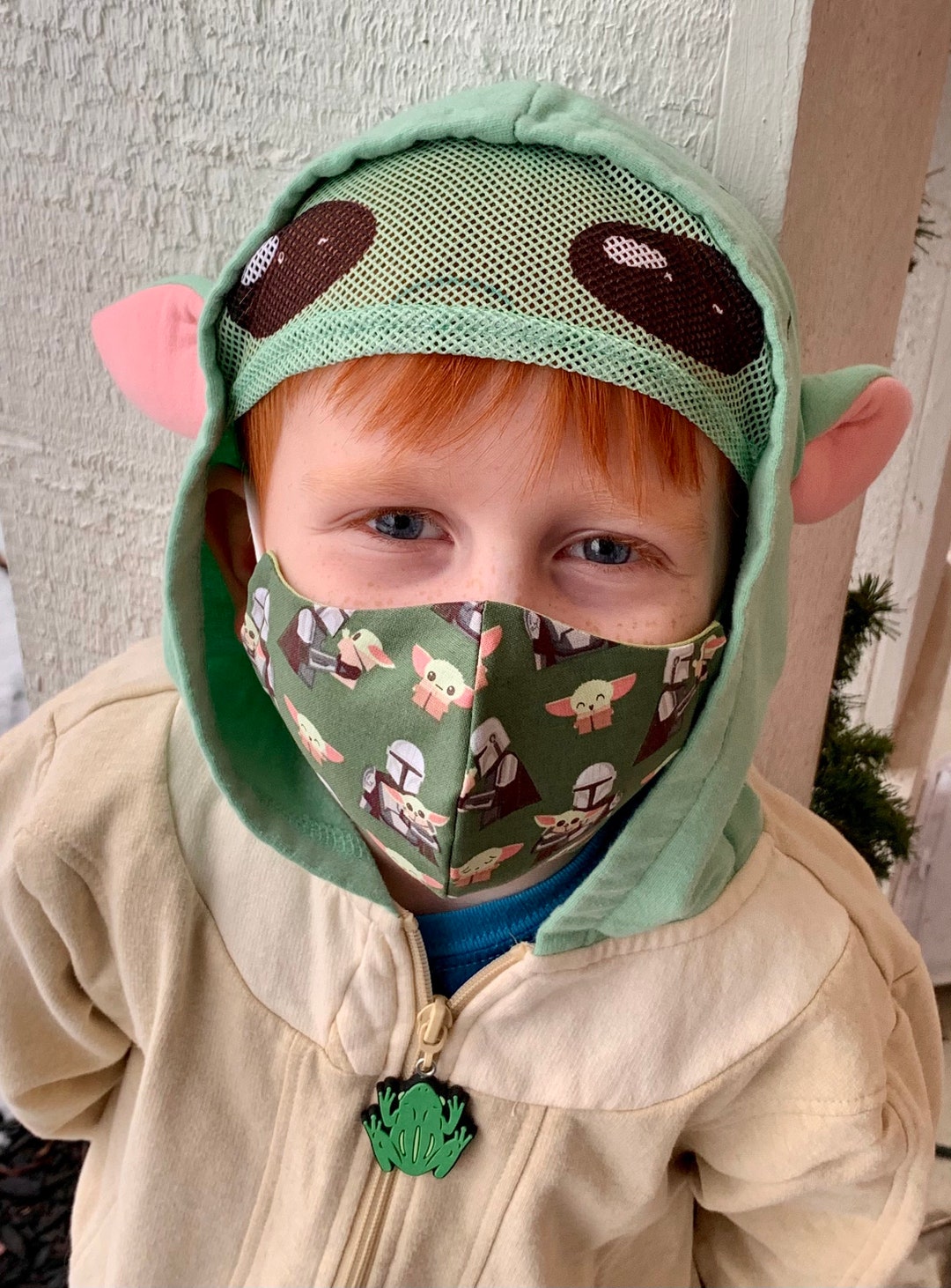Baby Yoda and Mandalorian Face Mask, Star Wars Mask, Cotton Mask ...