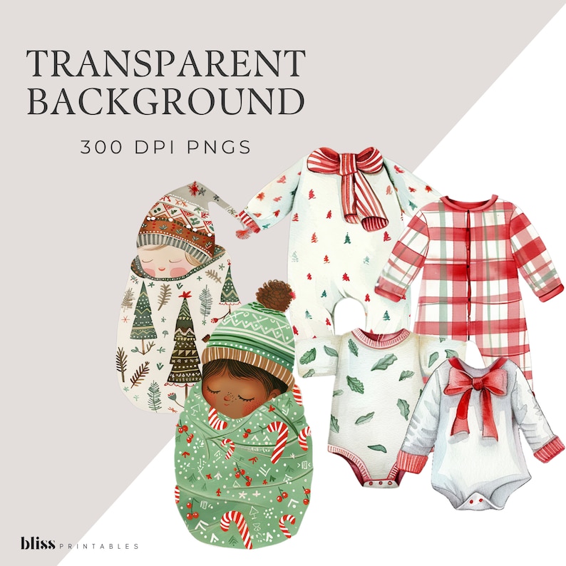 Santa Baby Christmas Clipart: Nursery Decor PNG (digital Download) - Etsy