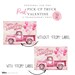 Pink Pickup Truck Valentine Card: DIY Holiday Decor (PNG) - Etsy