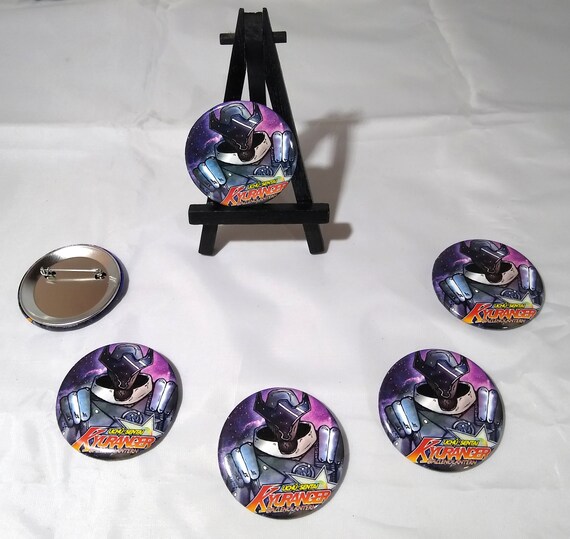 Kyuranger Oushi Black 2.25in Button | Etsy