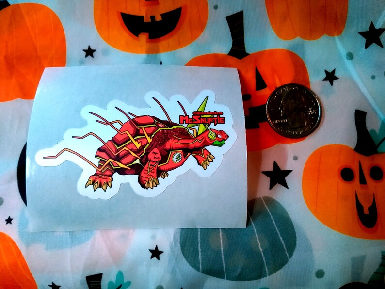 Mcsnurtle the Flash's Pet Turtle Vinyl Sticker - Etsy