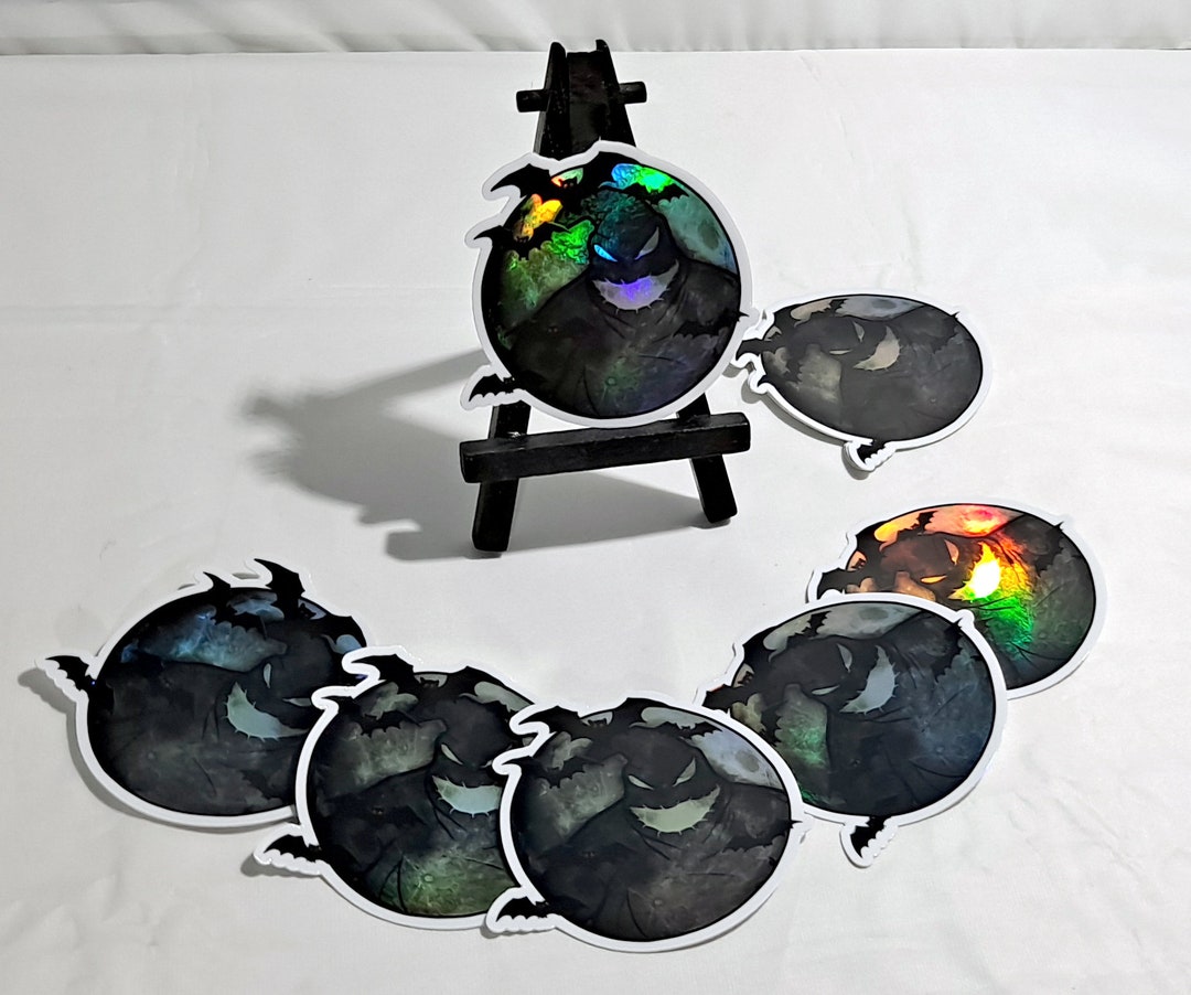 Oogie Boogie Moon Holographic Sticker - Etsy