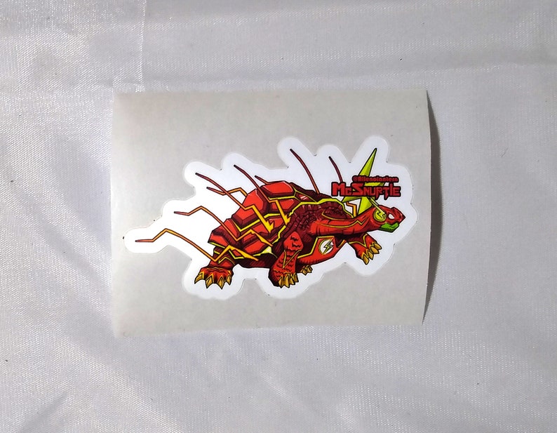 Mcsnurtle the Flash's Pet Turtle Vinyl Sticker | Etsy