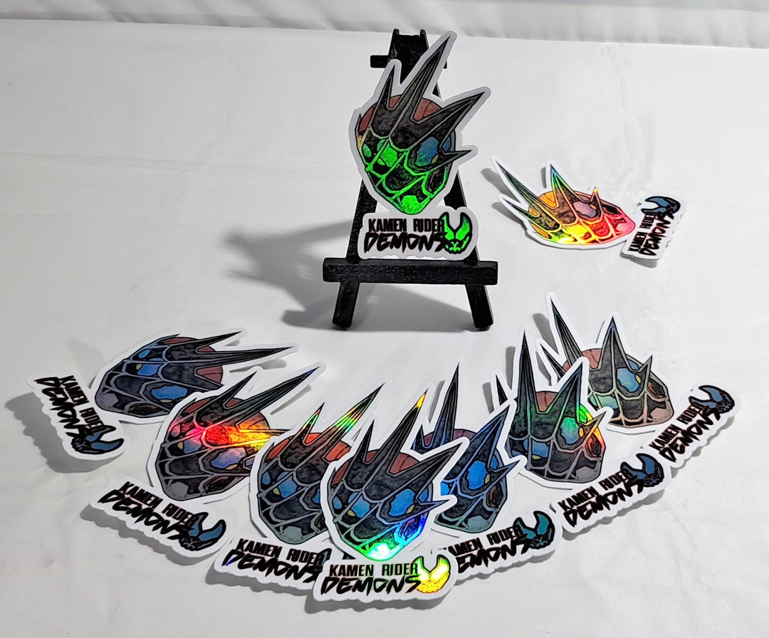 Kamen Rider Demons Holographic Sticker - Etsy