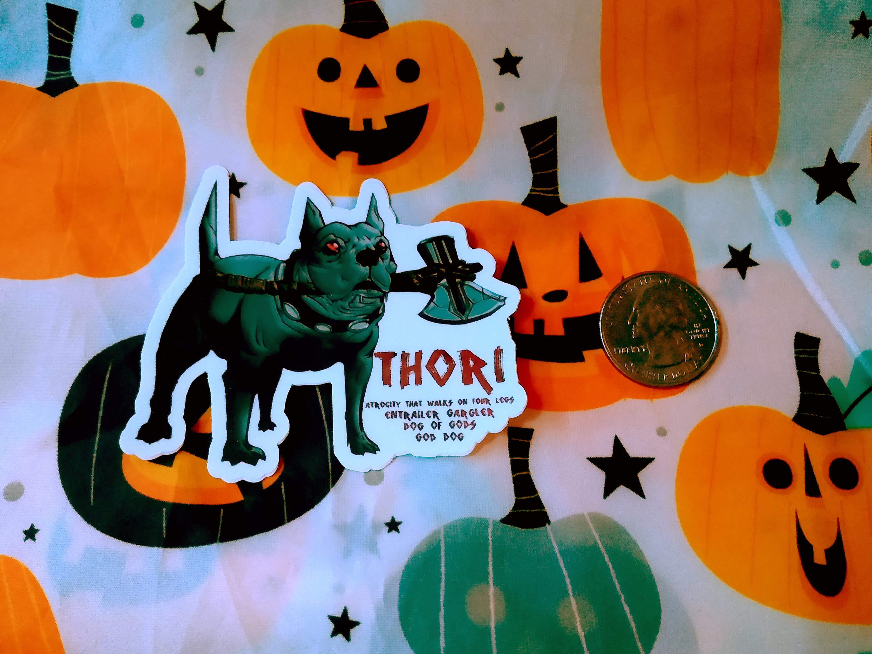 Thori God Dog Pet of Thor Vinyl Sticker - Etsy