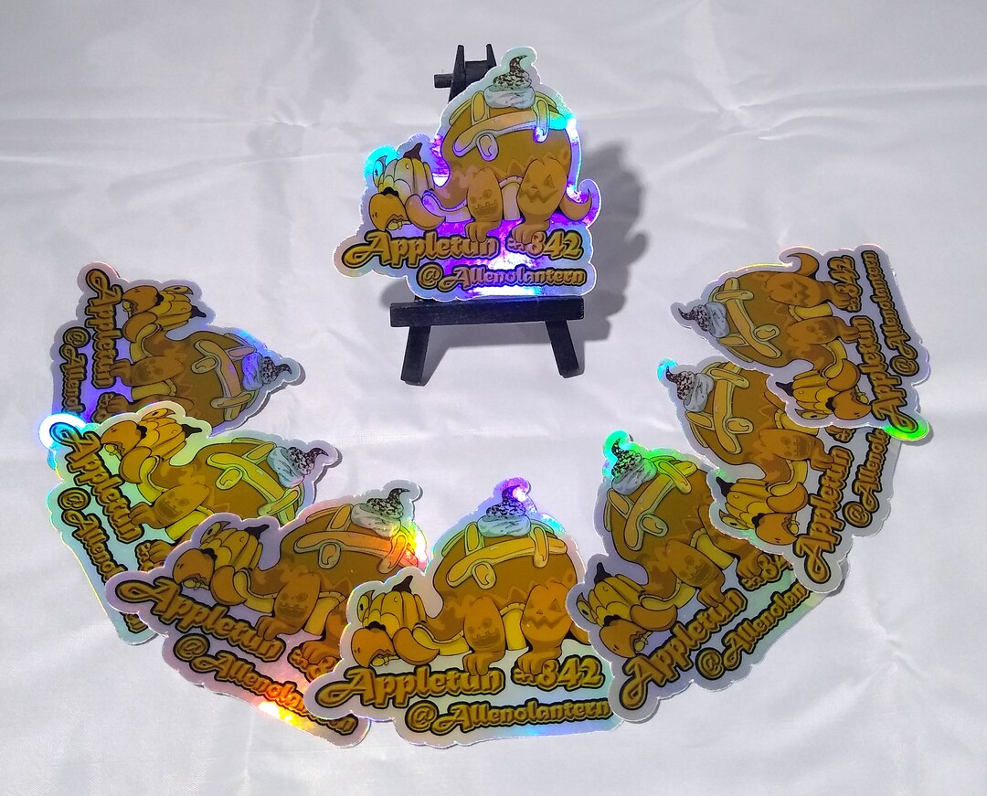 Pumpkin Pie Appletun Holographic Sticker - Etsy