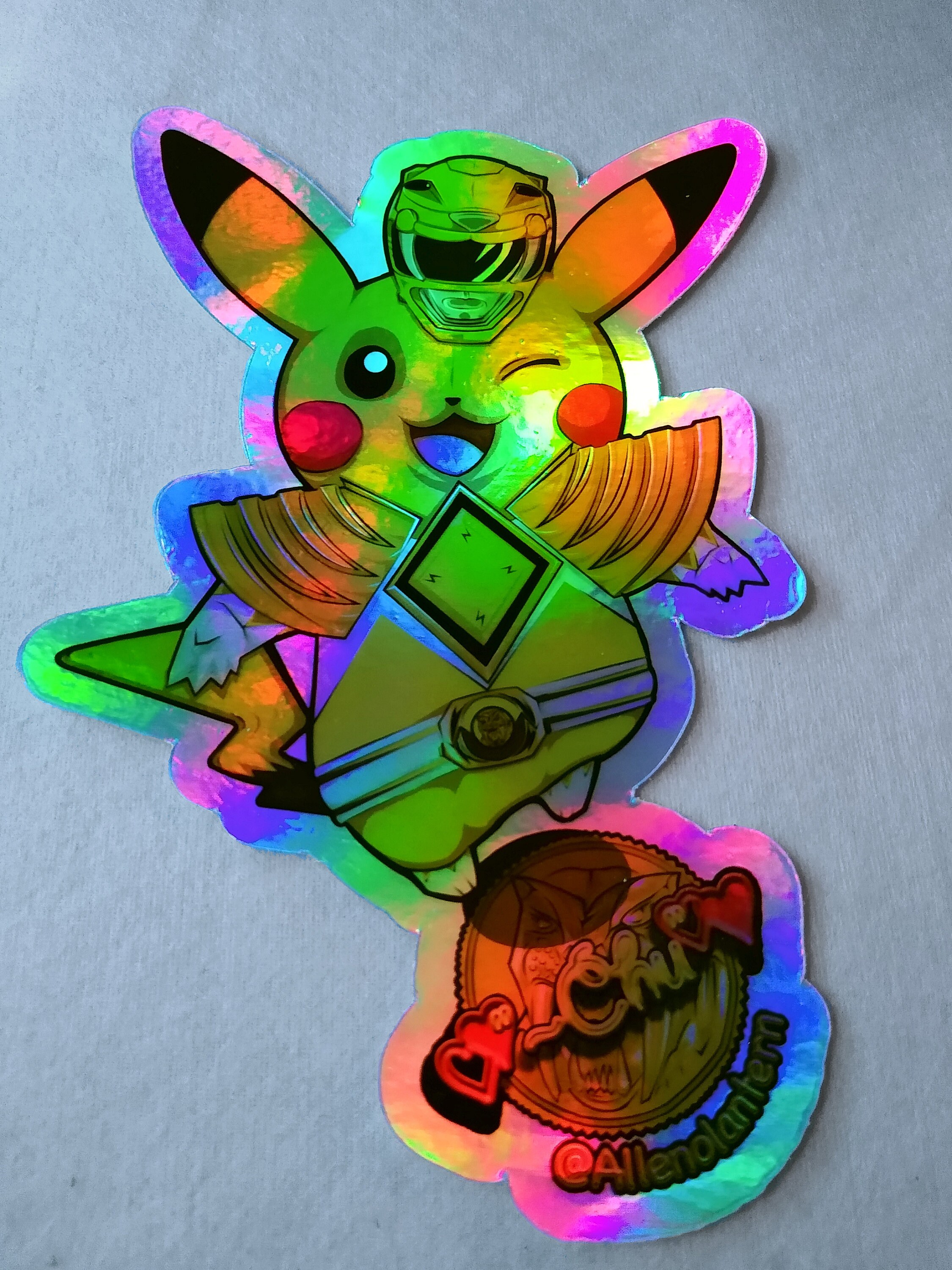 Paper Stickers Pikachu Yellow Ranger Vinyl Sticker Trini-chu Paper ...