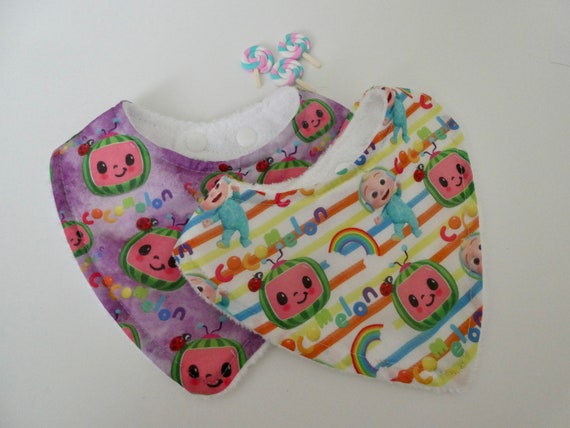 Cocomelon Bibs X 2 Baby Bandana Style Bib Dribble Drooling - Etsy Canada